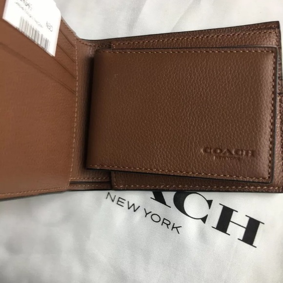 Coach | Bags | Coach Mens 3in Varsity Leather Stripe Wallet | Poshmark